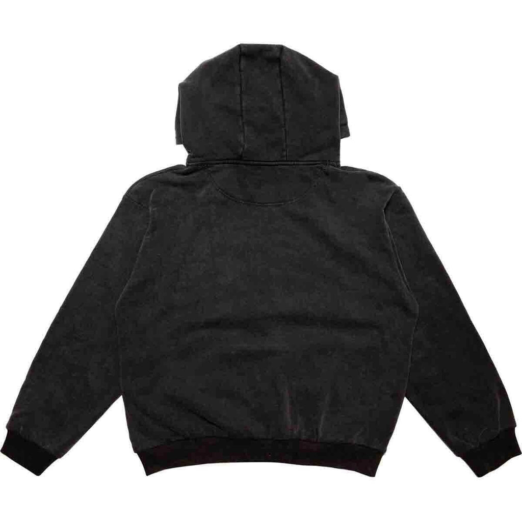 Skate-Ready Hoddle Watcher Zip-Up Hoodie in Black Wash