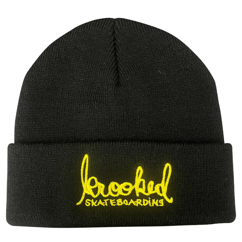 Krooked Skript Beanie | Cuffed Beanie with Embroidered Script Logo