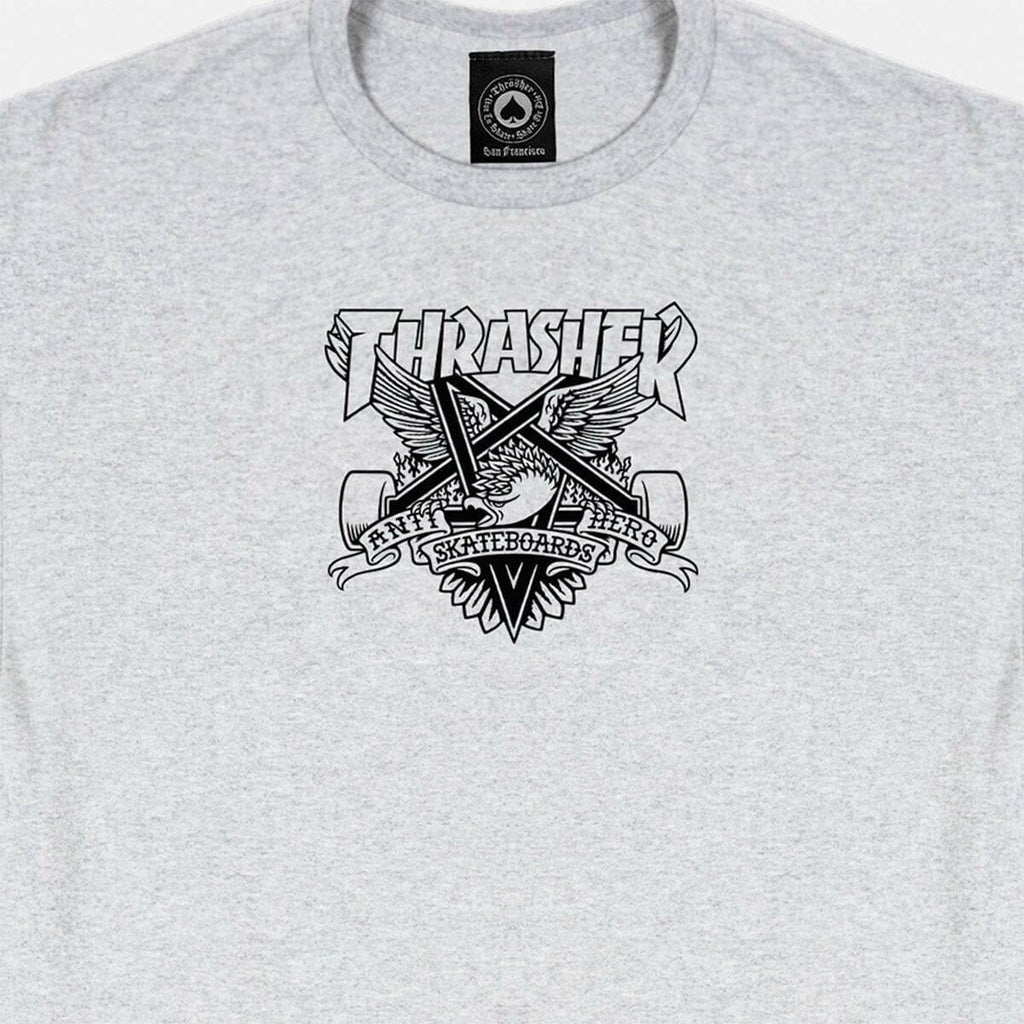 Thrasher Anti Hero Eaglegram Tee Ash Grey