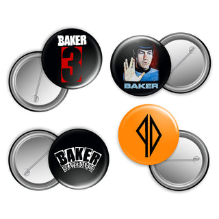 Baker 3 Buttons 4 Pack | OCD Skate Shop