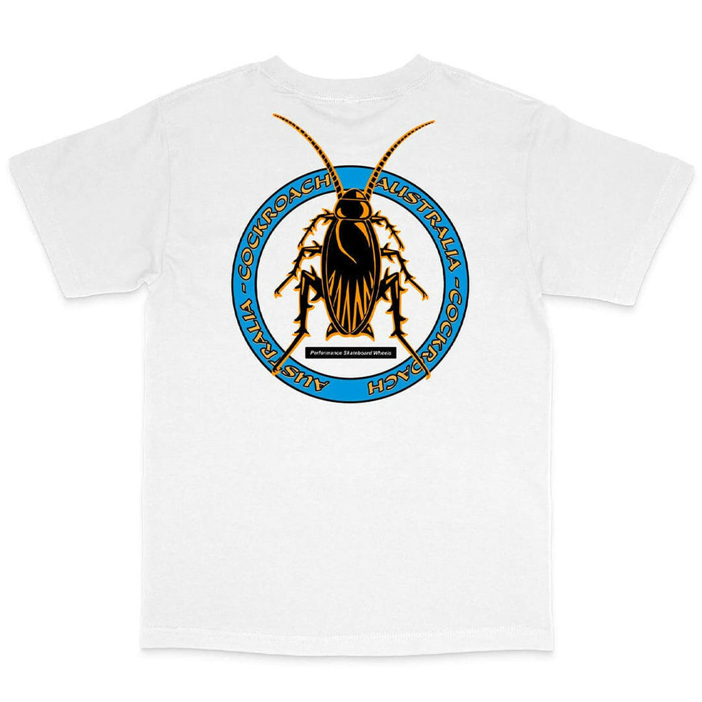 Cockroach - Classic Roach Tee White/Orange/Blue