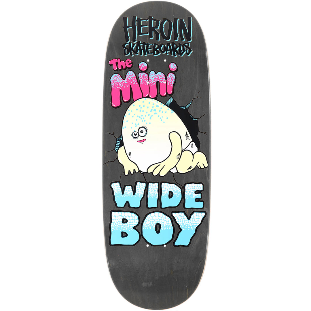 Heroin Skateboards Mini Wide Boy Grey 10.5 Deck