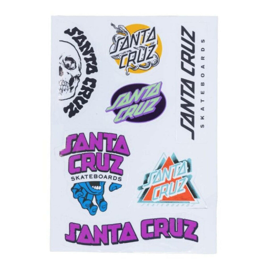 Santa Cruz - Multi Logo Sticker Sheet - OCD Skate Shop