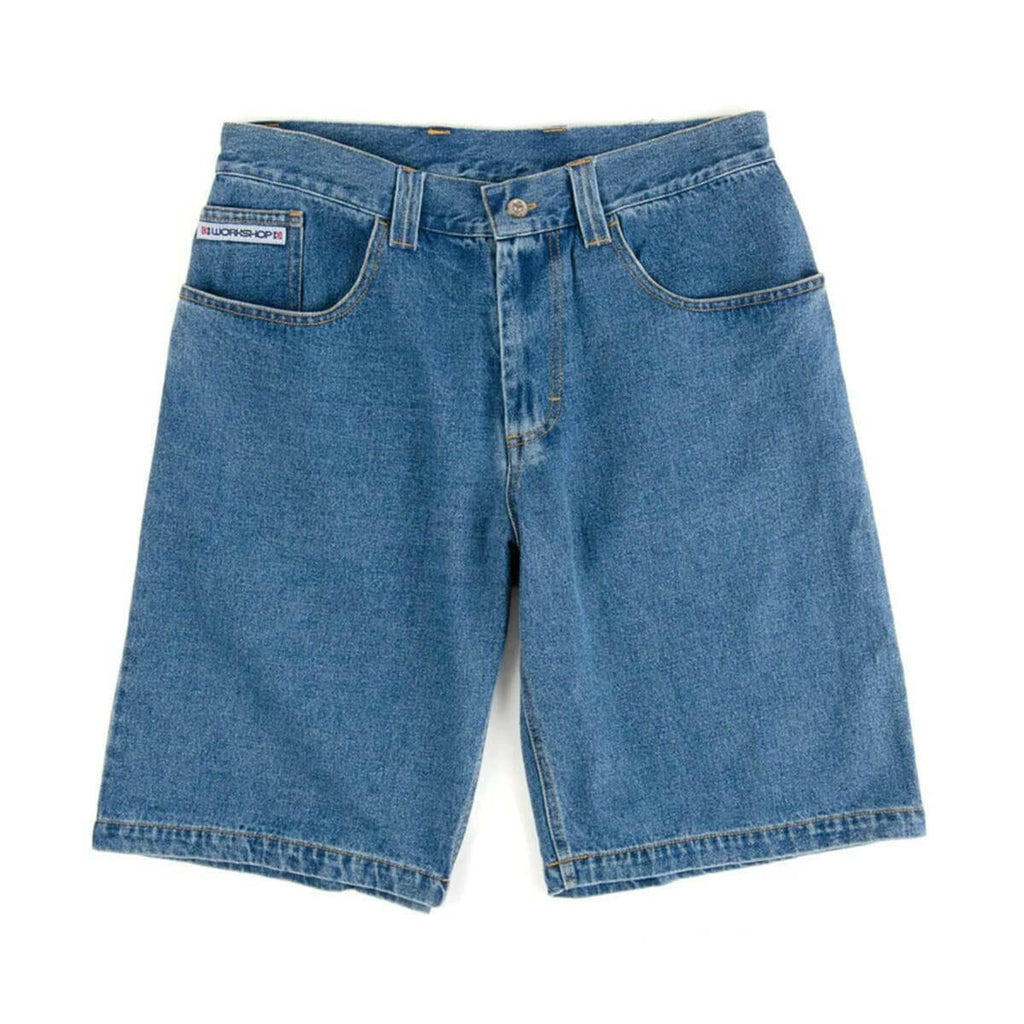 Alien Workshop AWS Jorts in Washed Indigo - Trendy & Durable