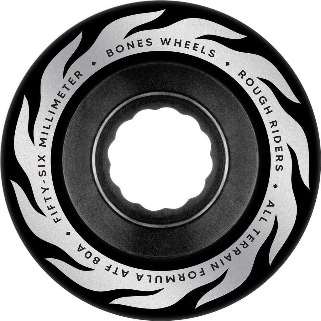 Bones Rough Riders Eternal Flame Black 56MM 80A ATF Wheels