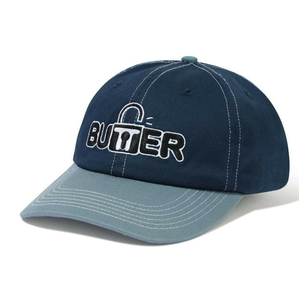 Butter Goods Lock 6 Panel Cap Navy/Ocean