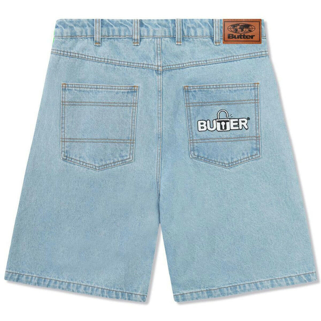 Butter Goods Lock Denim Shorts Light Indigo