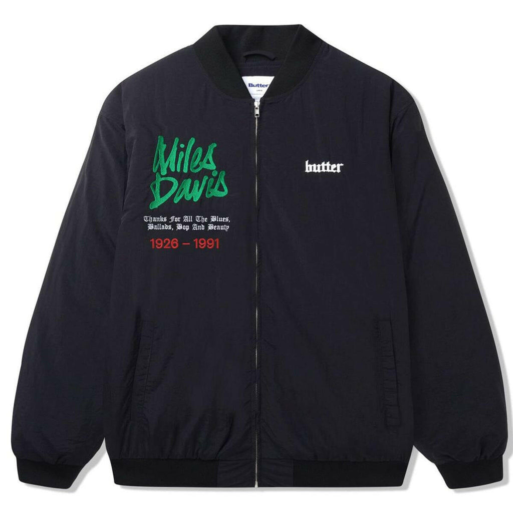 Butter Goods Miles Davis Bomber Jacket Black