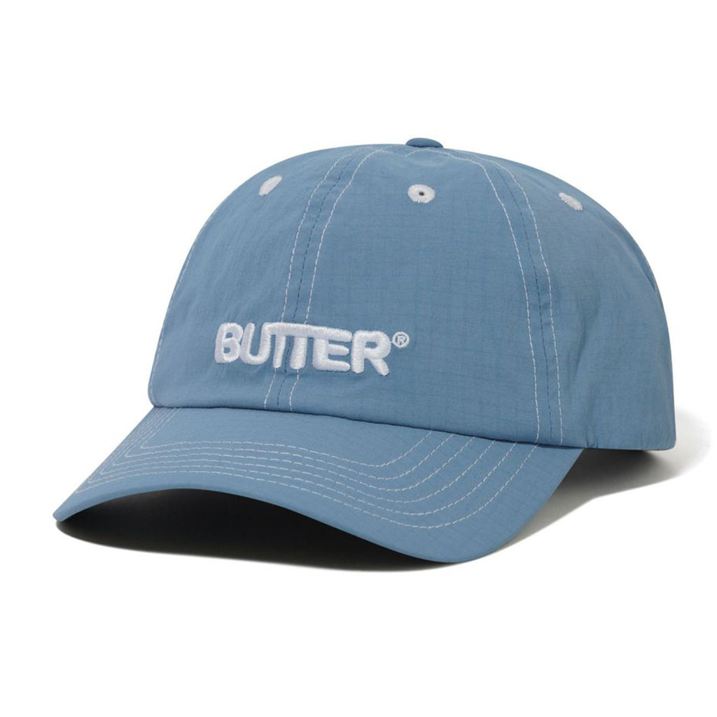 Butter Goods Nylon Rounded Logo 6 Panel Cap Sky Blue