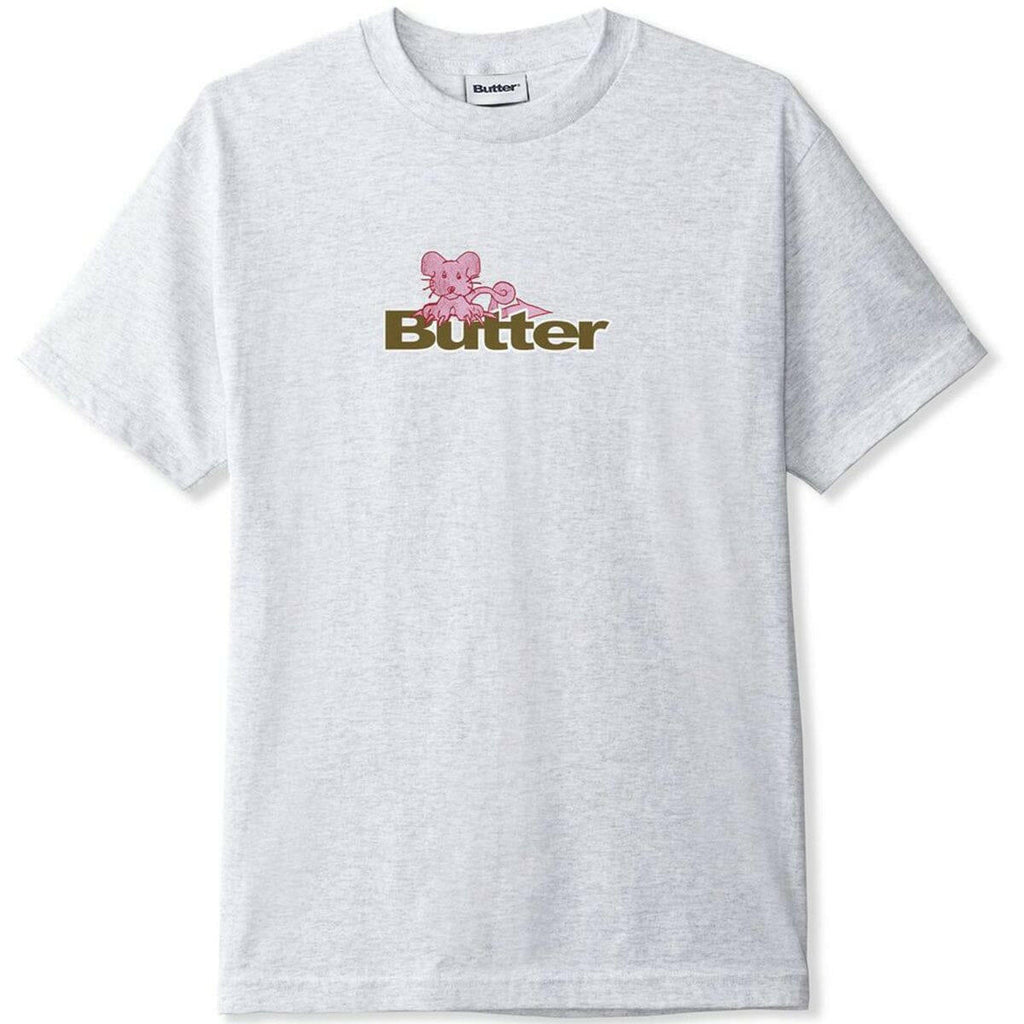 Butter Goods Rat Logo Tee Ash – Classic Graphic Skate Tee