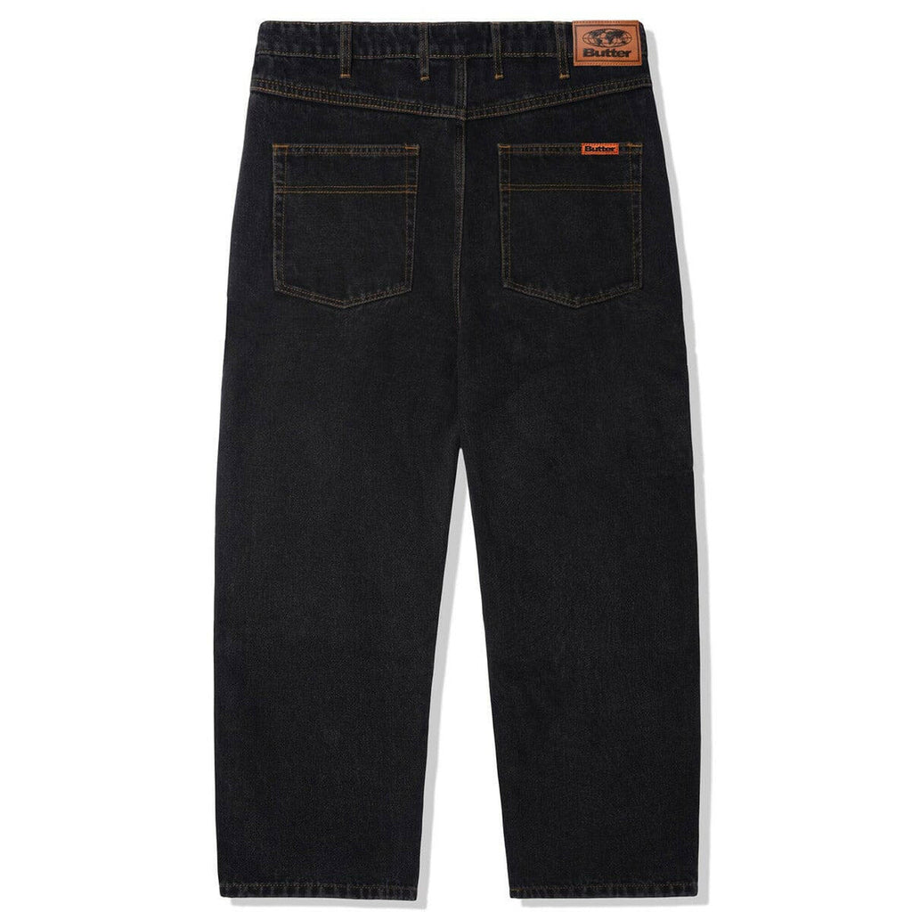 Butter Goods Relaxed Denim Pants in Washed Black - Buy Now