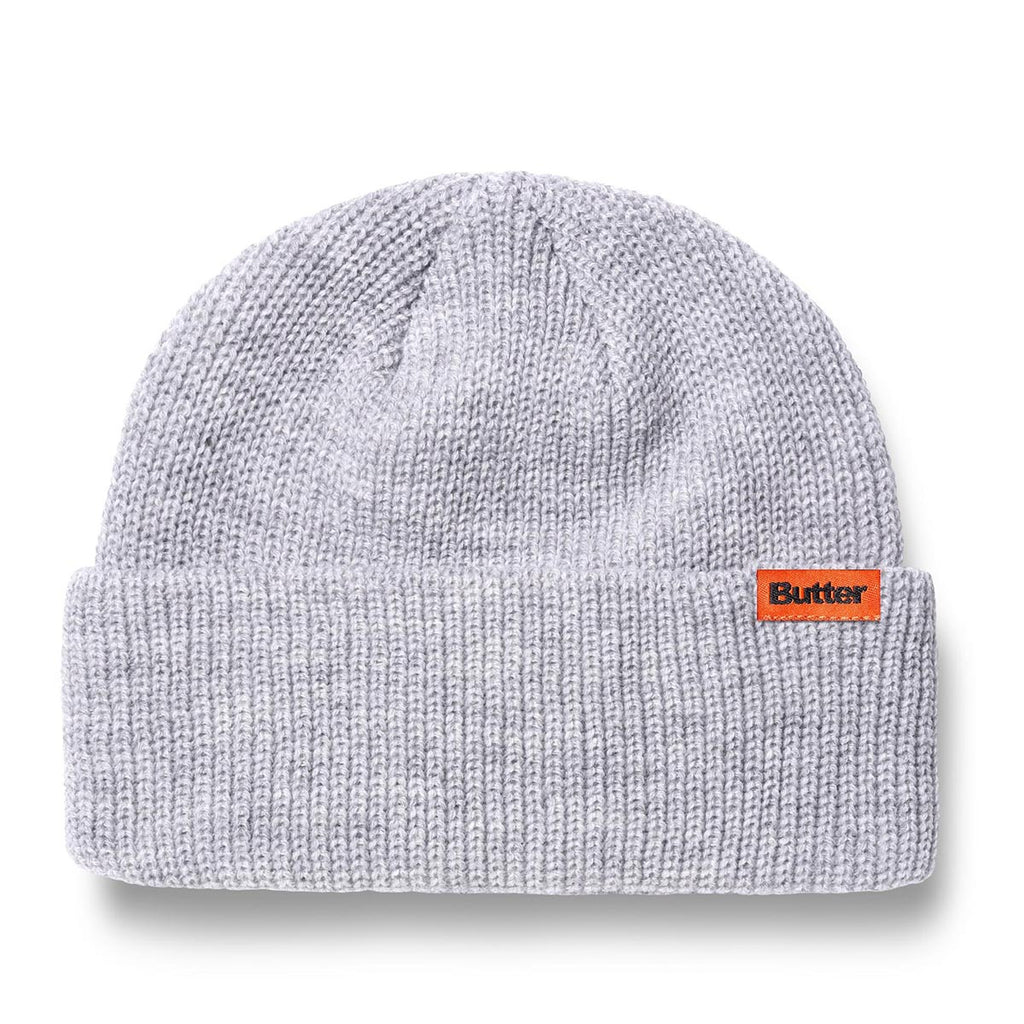Butter Goods Tall Wharfie Beanie in Ash Grey - Buy Today