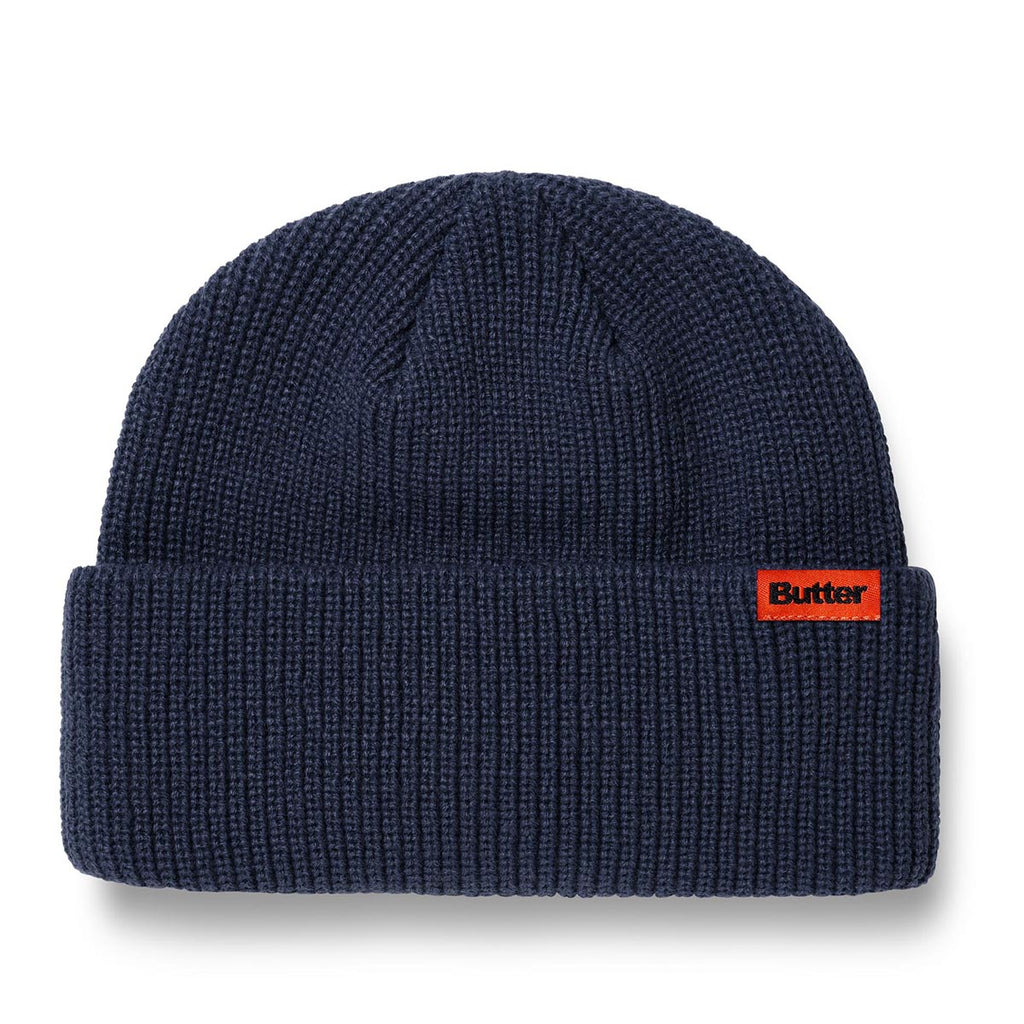 Butter Goods Tall Wharfie Beanie in Navy - Shop Classic Hats