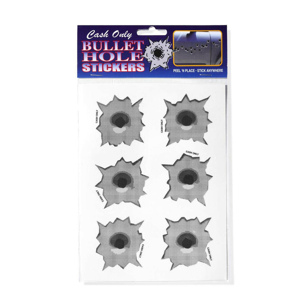 Cash Only Bullet Hole Sticker Sheet - Shop Iconic Stickers