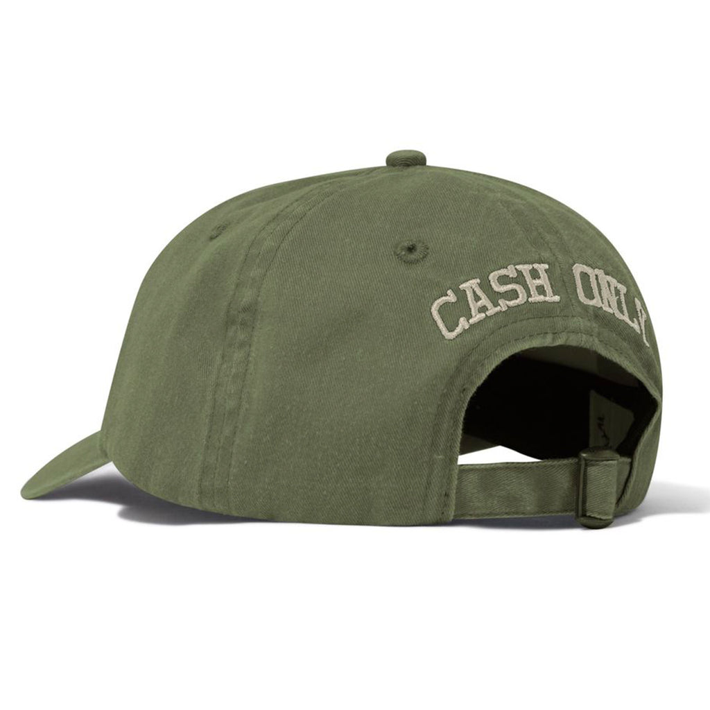 Cash Only Campus 6 Panel Cap Washed Olive