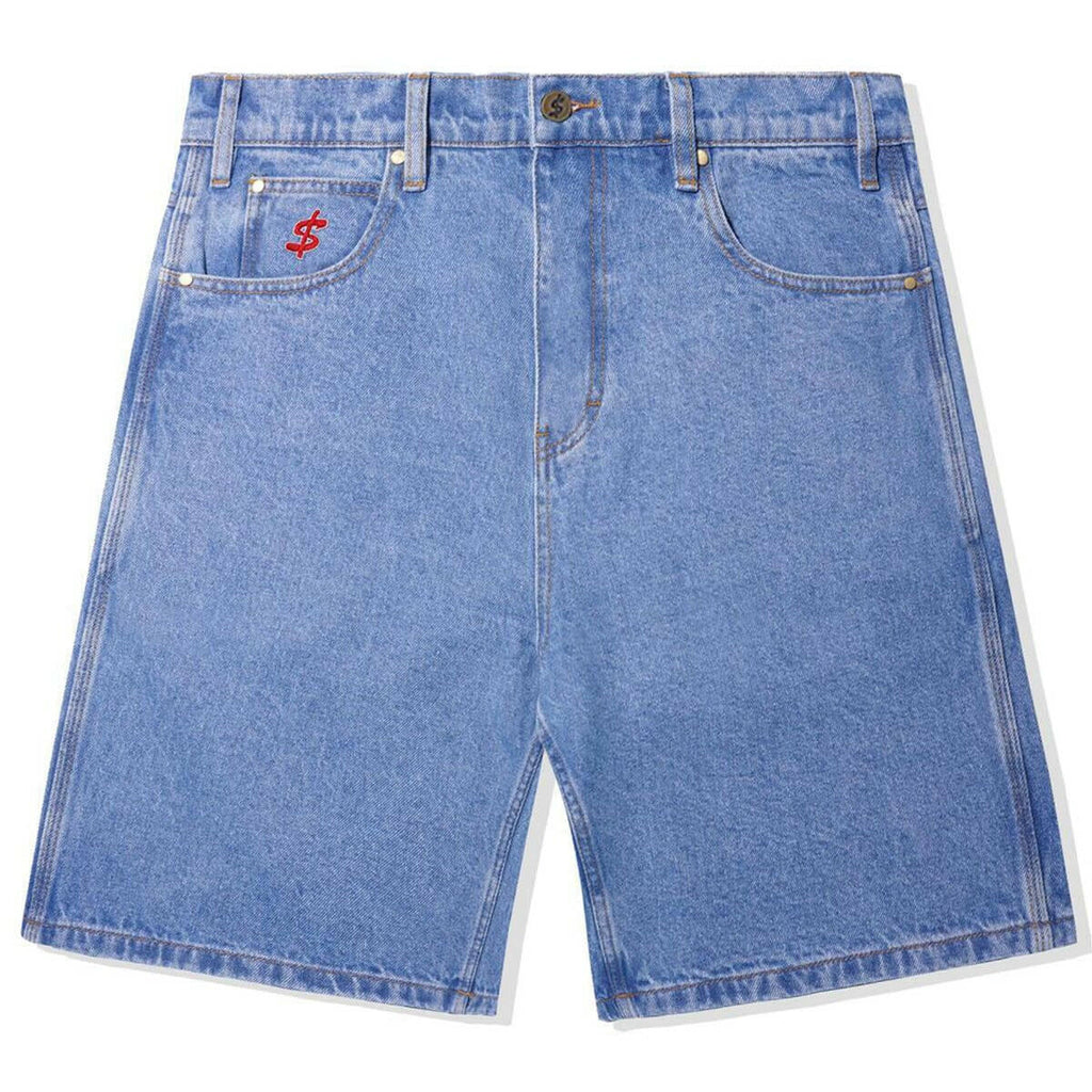 Cash Only - Logo Denim Shorts Washed Indigo | OCD Skate Shop