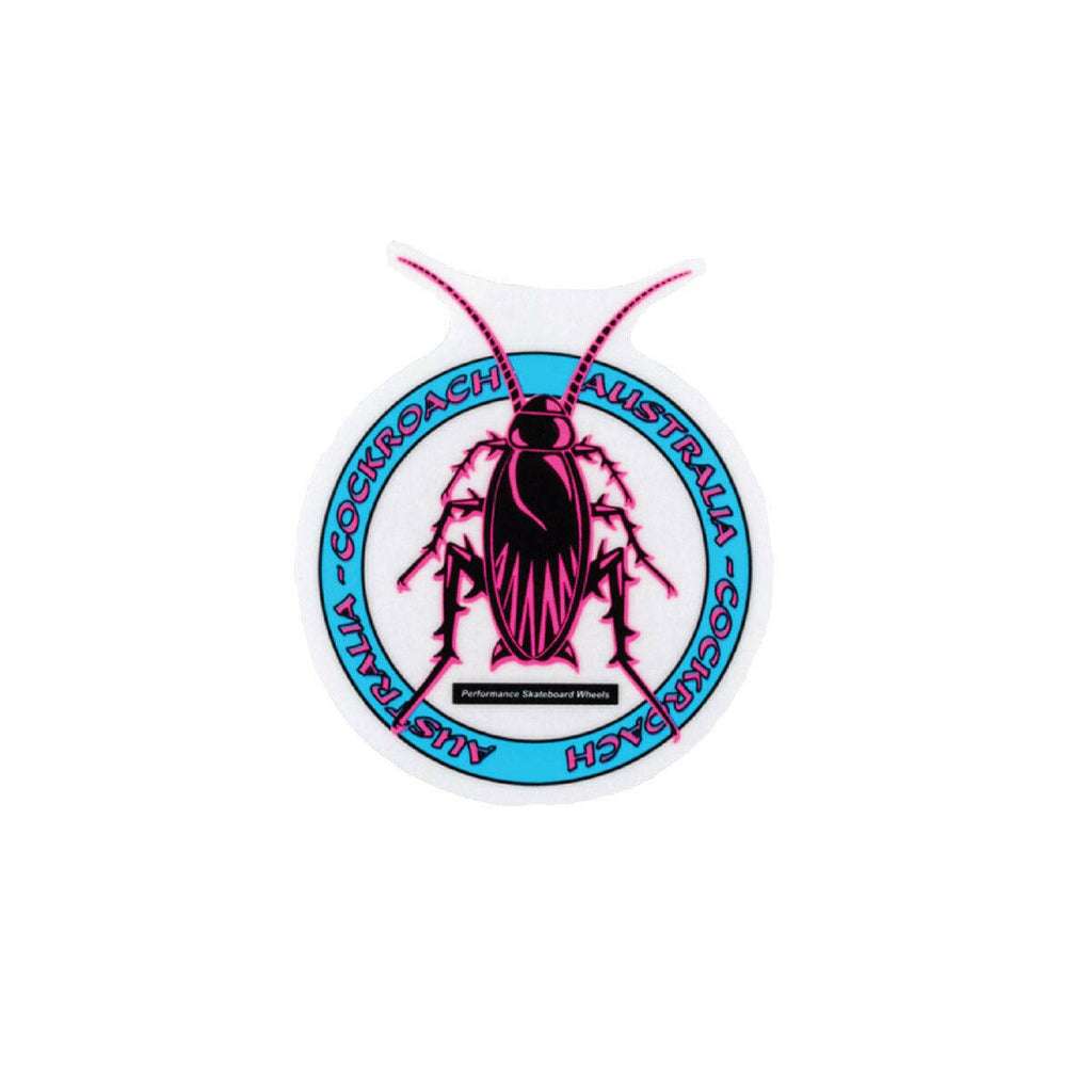 Cockroach - Logo Pink/Blue 4" Sticker