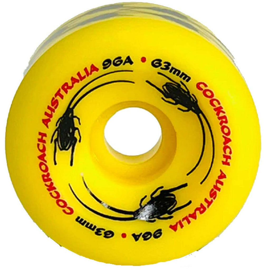Cockroach Originals 63mm 96A Skateboard Wheels In Yellow