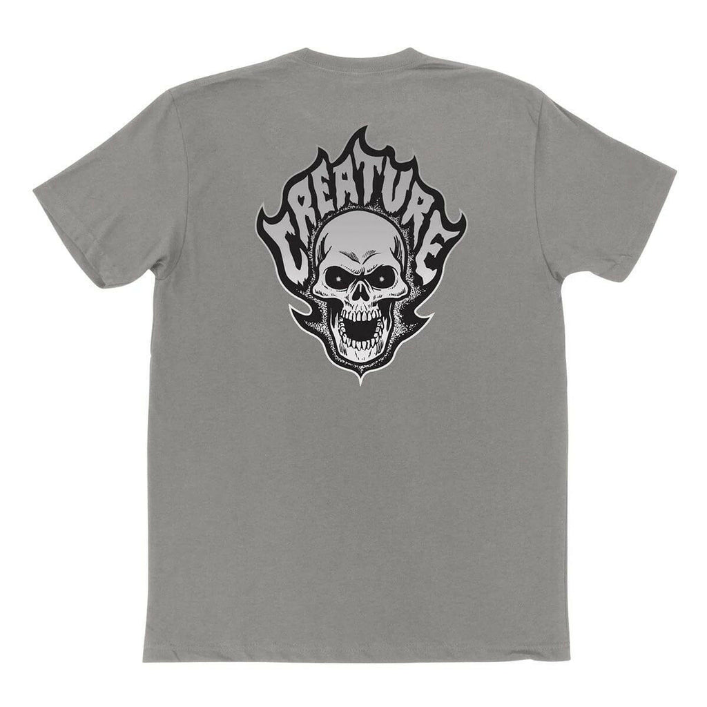 Creature Bonehead Flame Tee Grey – Casual Skate Style