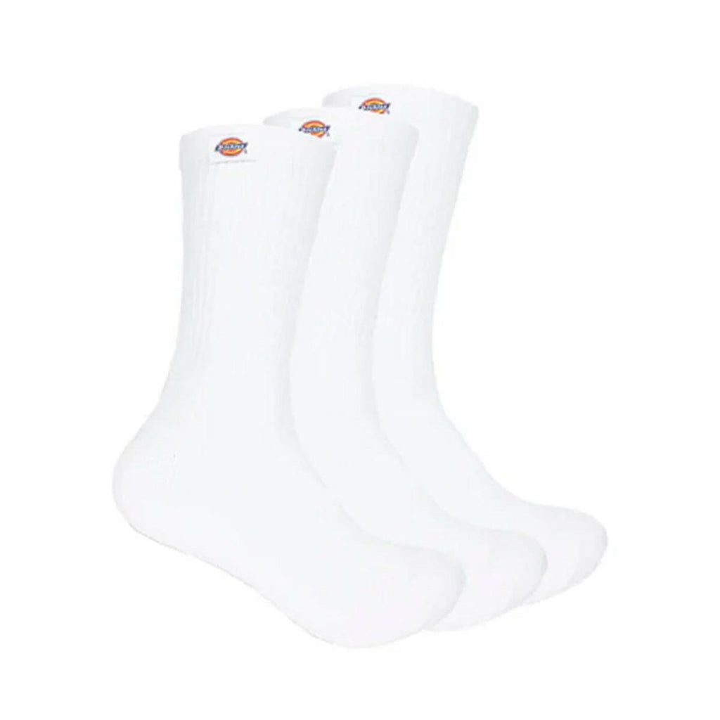 Dickies Classic Label Crew Socks 3 Pack White