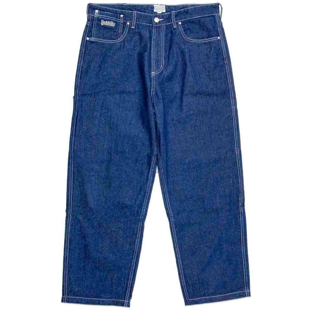 Hoddle Ranger Jeans in Indigo & White Stitch Detail