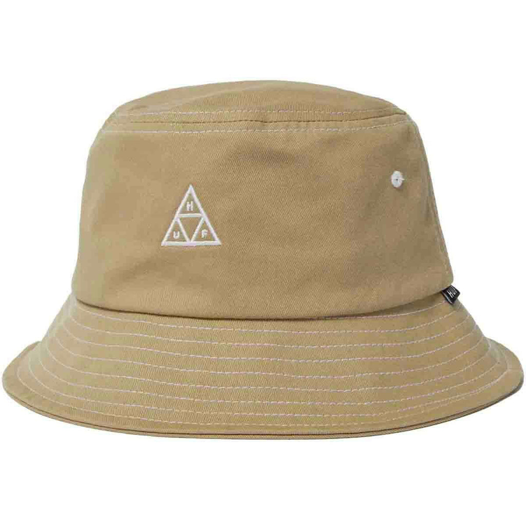 Huf Set Triple Triangle Bucket Hat in Oatmeal