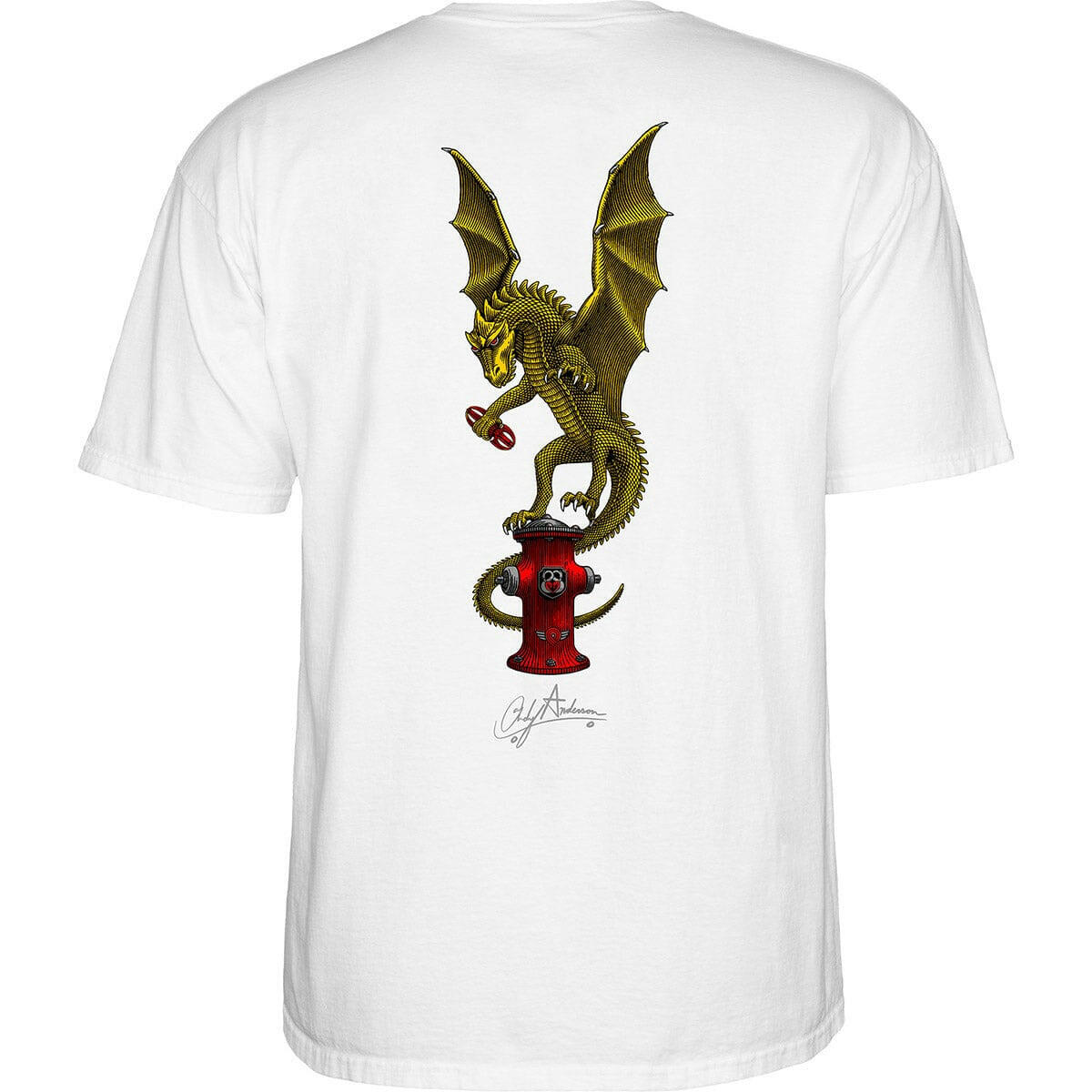 Powell Peralta Andy Anderson Vajra Tee White | Skate Tee