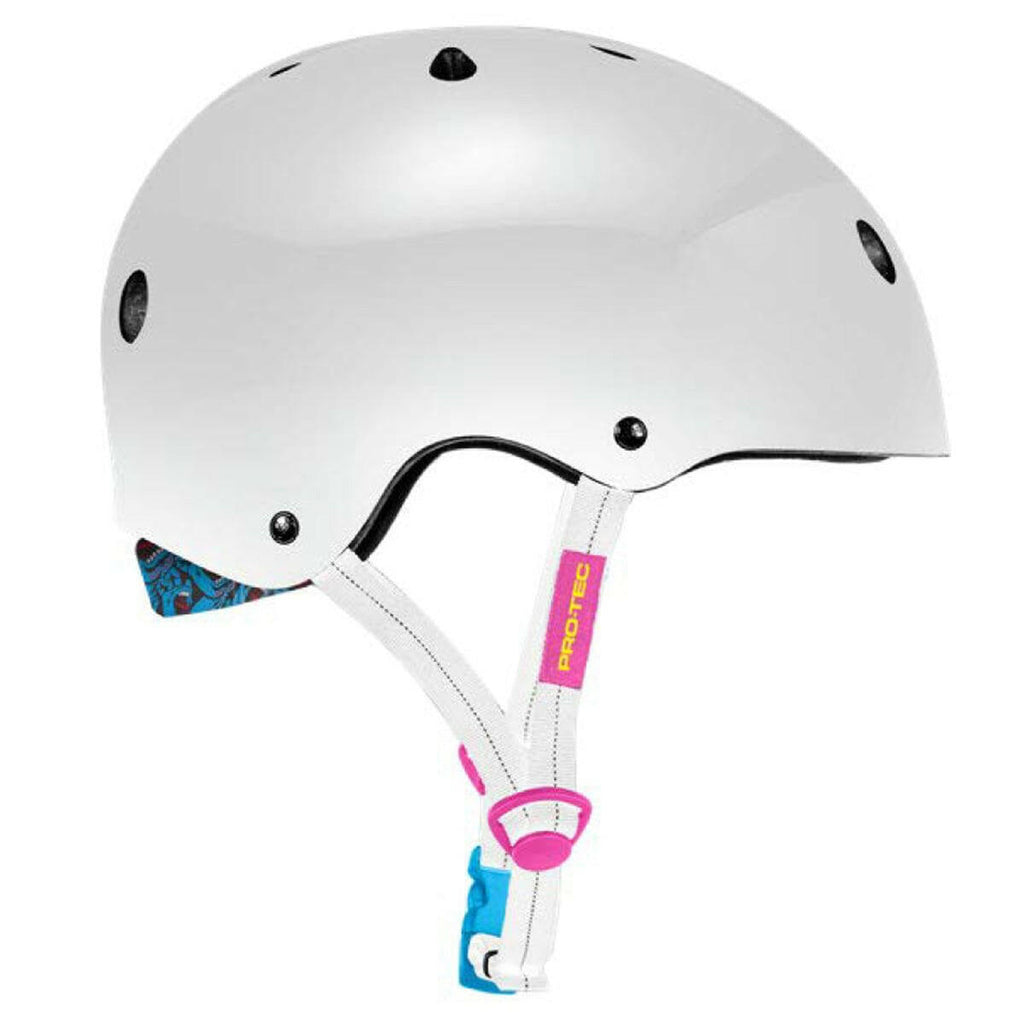 Pro Tec Low Pro Certified Helmet Santa Cruz In Gloss White