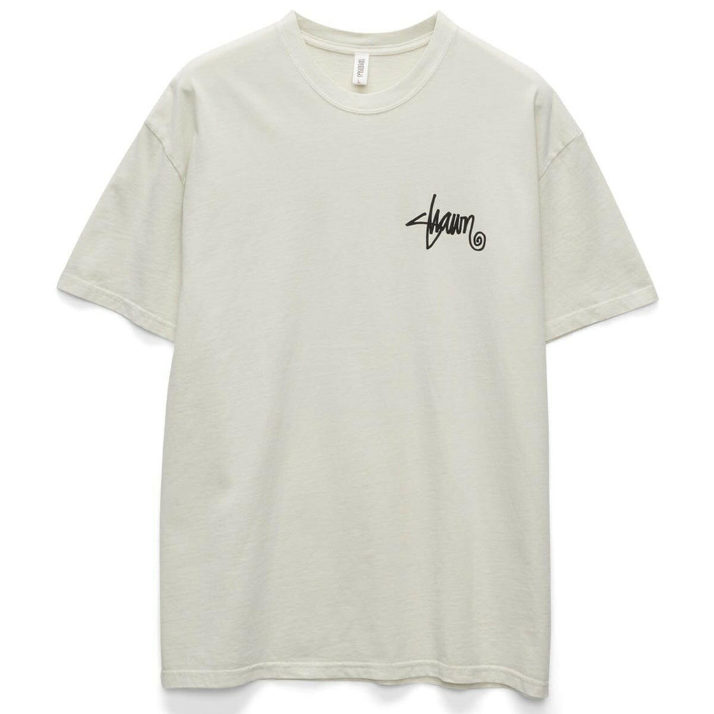 S/Double Roots Dot Tee Washed White