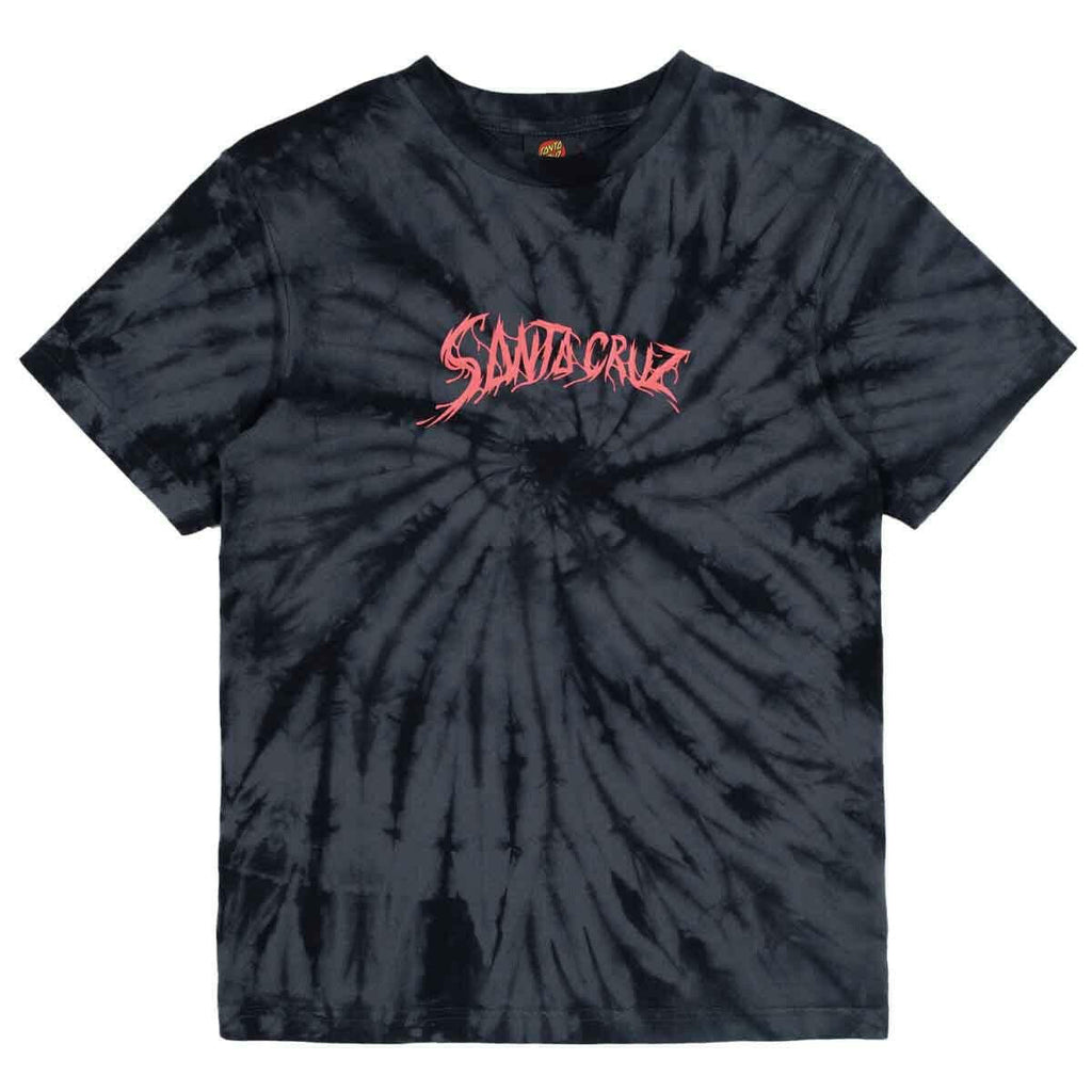 Santa Cruz - Bone Slasher Youth Tee Black Tie Dye