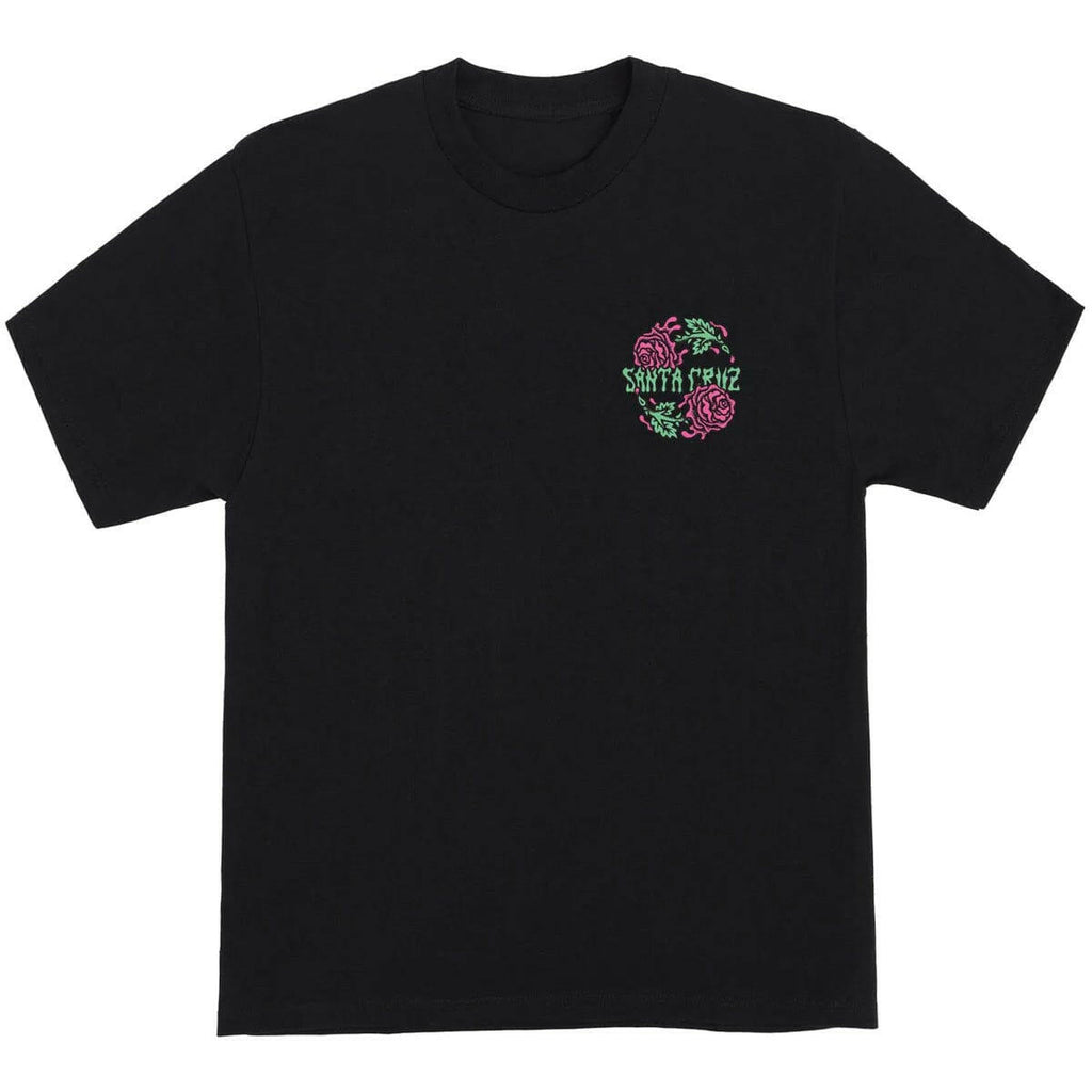 Santa Cruz - Dressen Rose Crew Two Tee Black – OCD Skate Shop