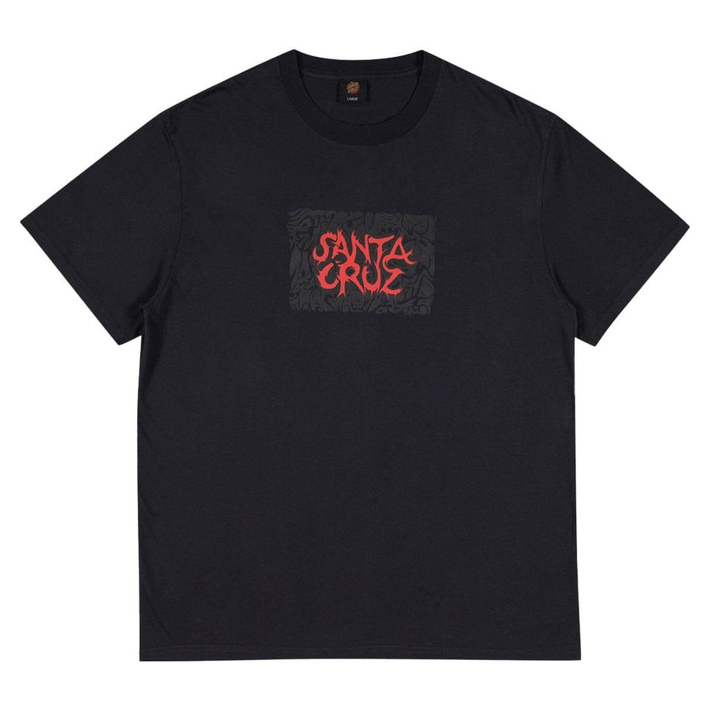 Santa Cruz Knox Faces Front Tee Off Black