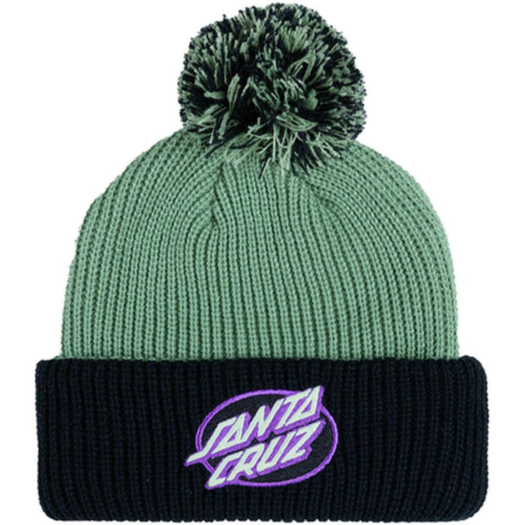 Santa Cruz Oval Dot Patch Youth Beanie Light Green
