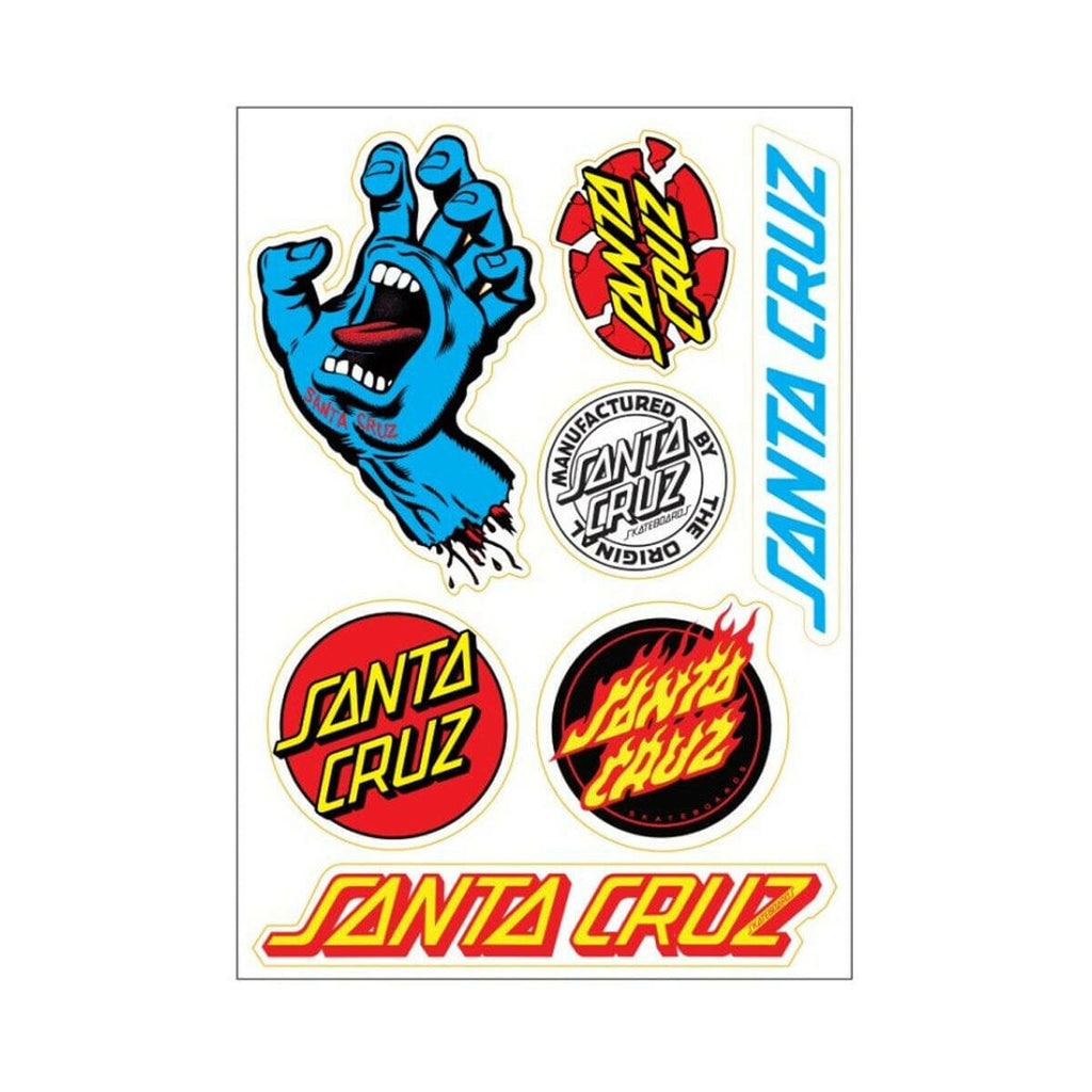 Santa Cruz - Screaming Hand Multi Sticker Sheet | OCD Skate Shop