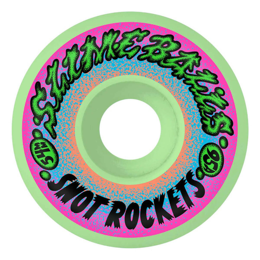 Slime Balls - Snot Rockets Acid Green 54MM 95A Skateboard Wheels – OCD ...