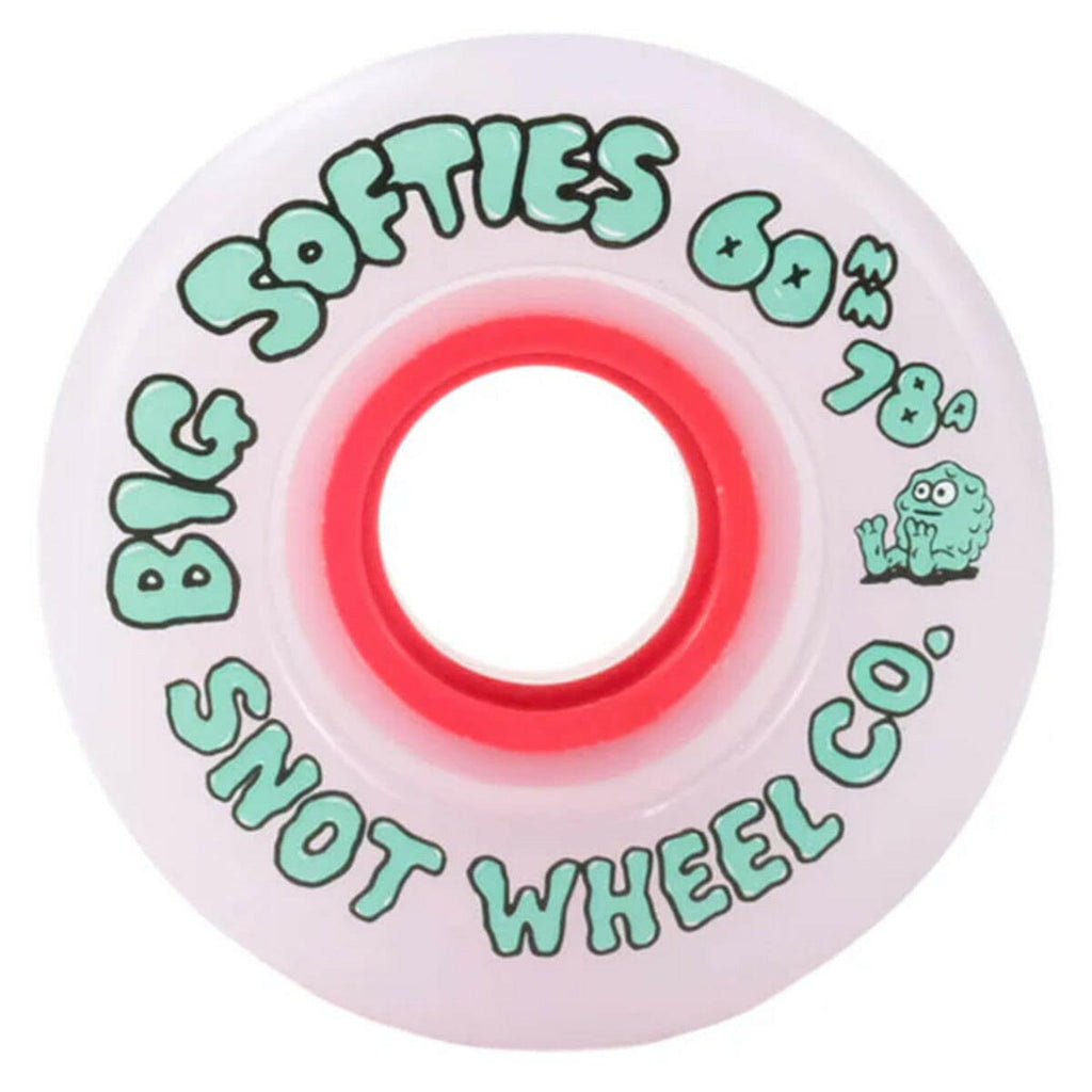 Snot Big Softies 60MM 78A Skateboard Wheels Clear/Orange