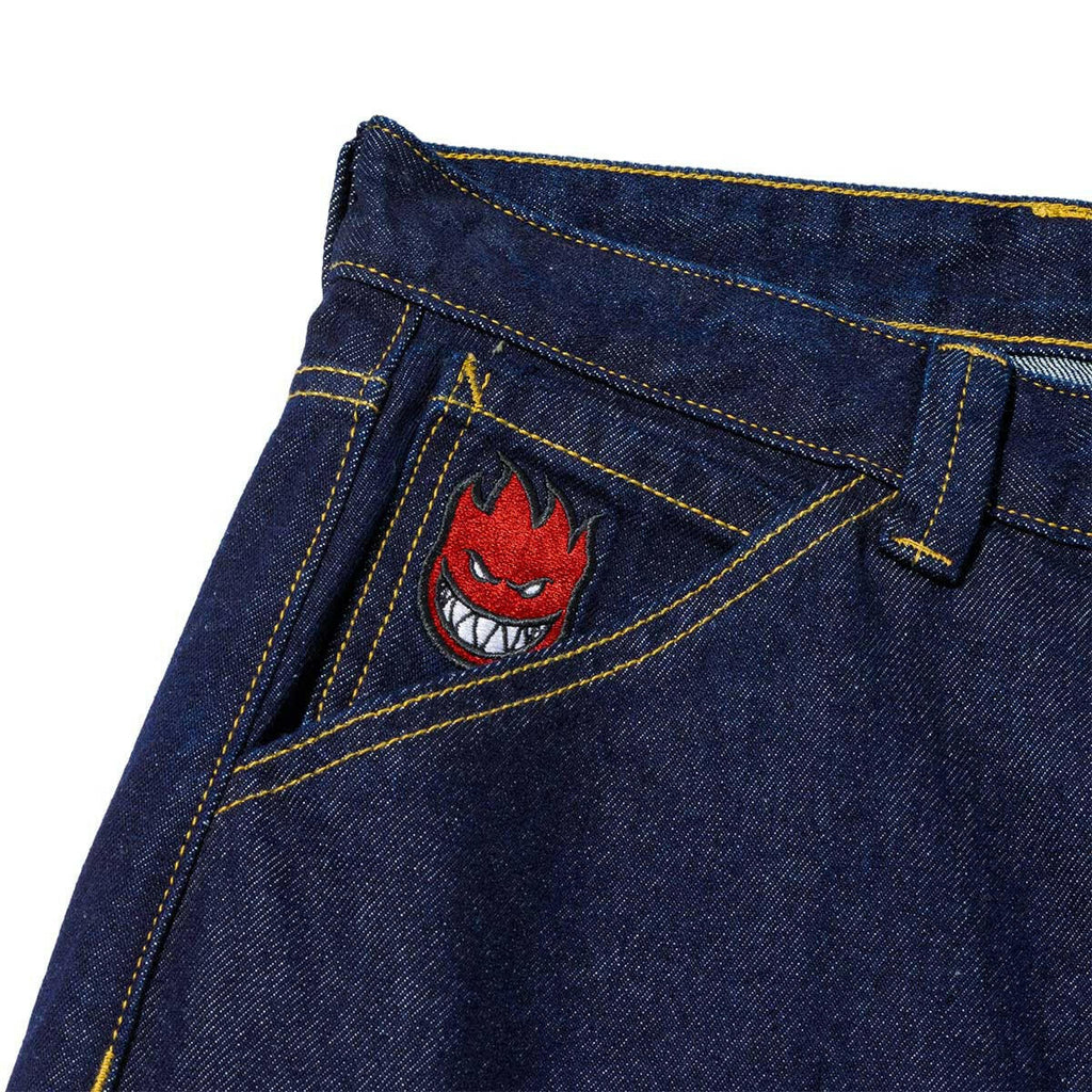 Spitfire Bighead Fill Denim Pants | Dark Wash Jeans with Iconic Logo