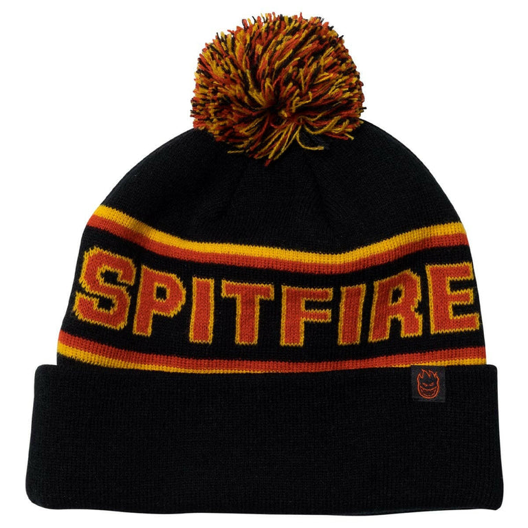 Spitfire Classic 87 Fill Pom Beanie Black/Gold/Red