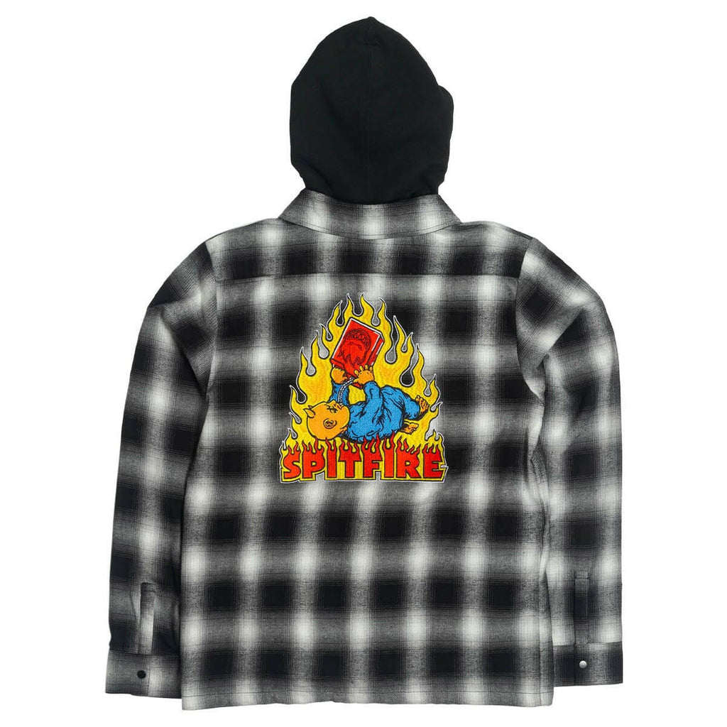Spitfire Demonseed Hooded Flannel Black/White