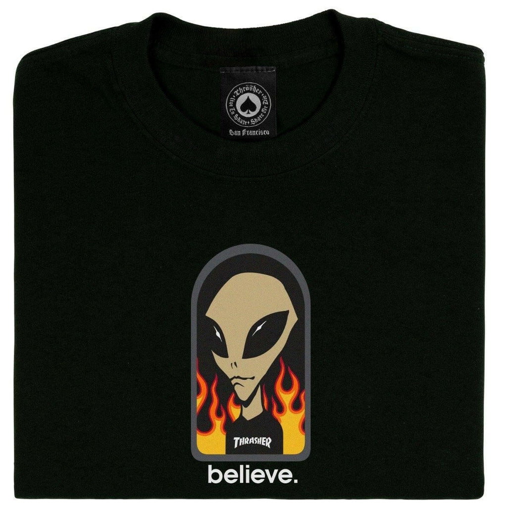 Thrasher - X AWS Believe Tee Black
