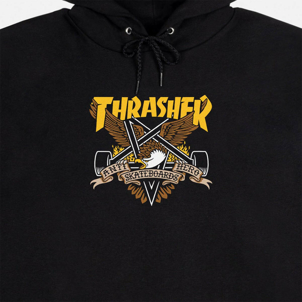 Thrasher - Anti Hero Eaglegram Hoodie Black | OCD Skate Shop