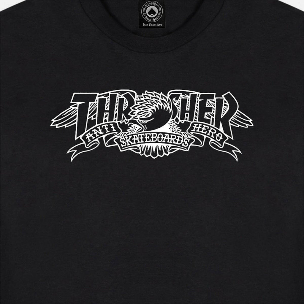 Thrasher - Anti Hero Mag Banner Longsleeve Tee Black | OCD Skate Shop