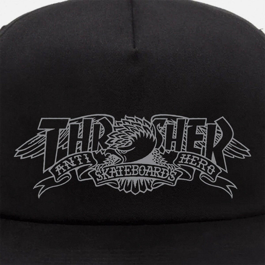 Thrasher - Anti Hero Mag Banner Snapback Black | OCD Skate Shop