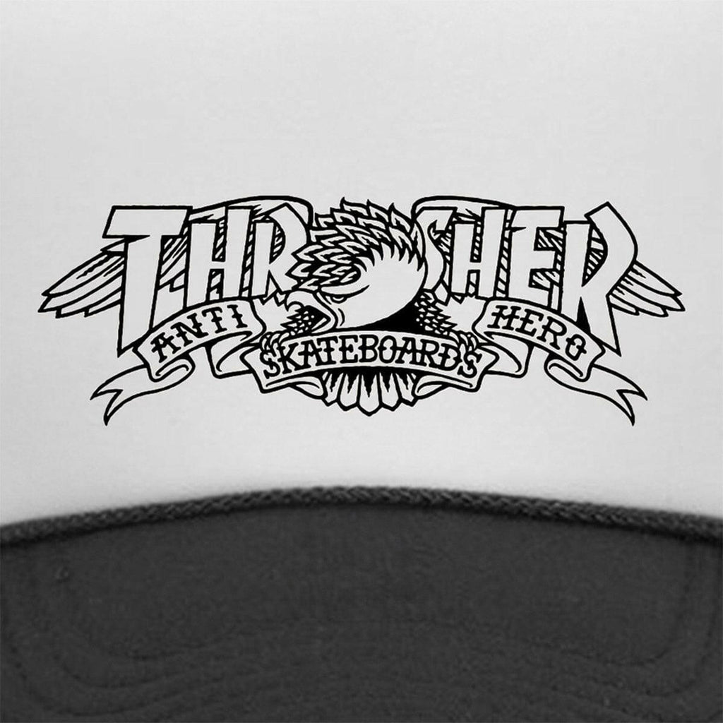 Thrasher - Anti Hero Mag Banner Trucker Black/White | OCD Skate Shop