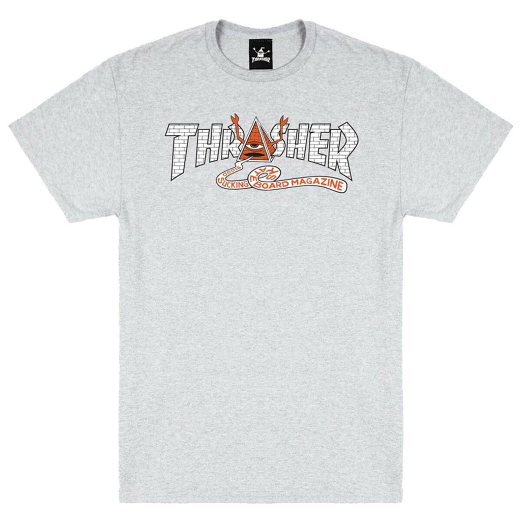 Thrasher Toy Machine Pyramid Tee Ash Grey | OCD Skate Shop