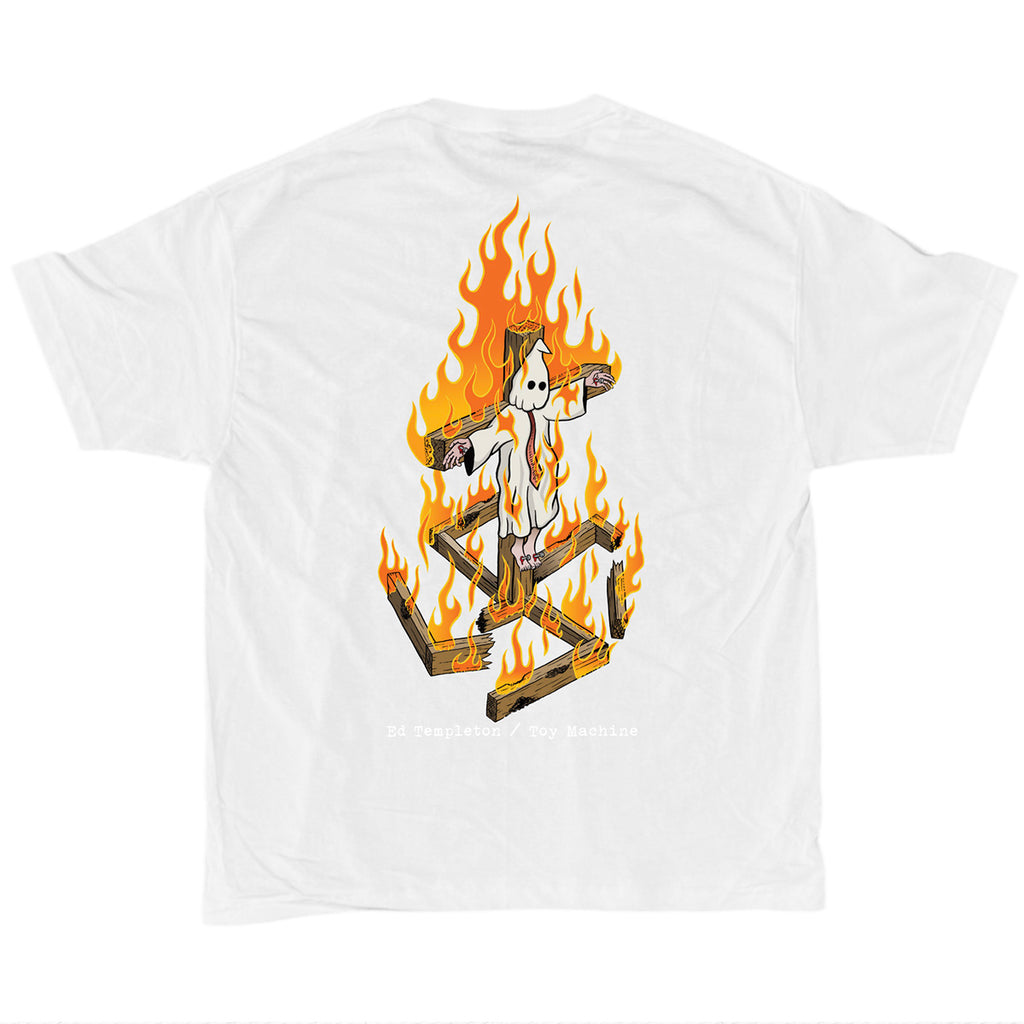 Toy Machine Charred Cross Tee White