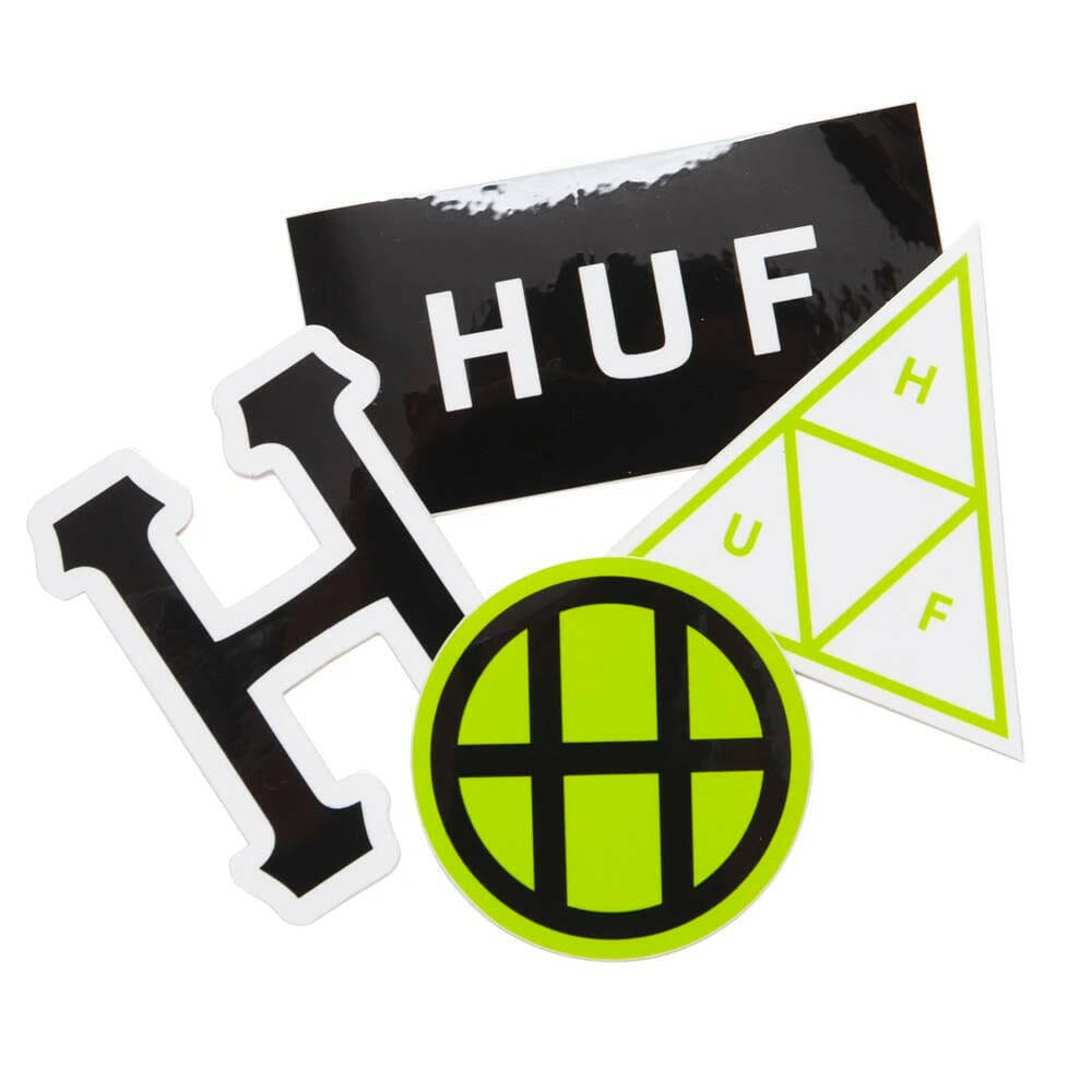 Huf Core Logo Sticker Pack – Assorted Vinyl Stickers