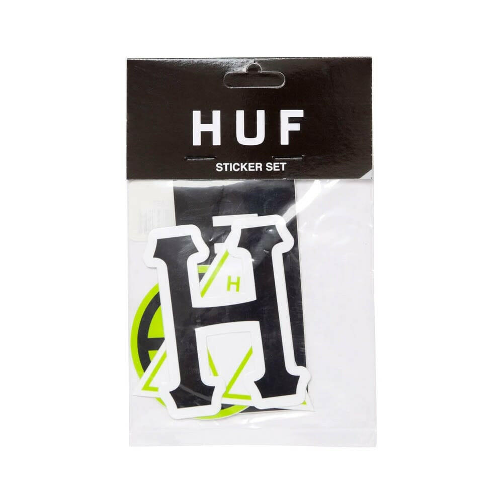 Huf Core Logo Sticker Pack – Assorted Vinyl Stickers