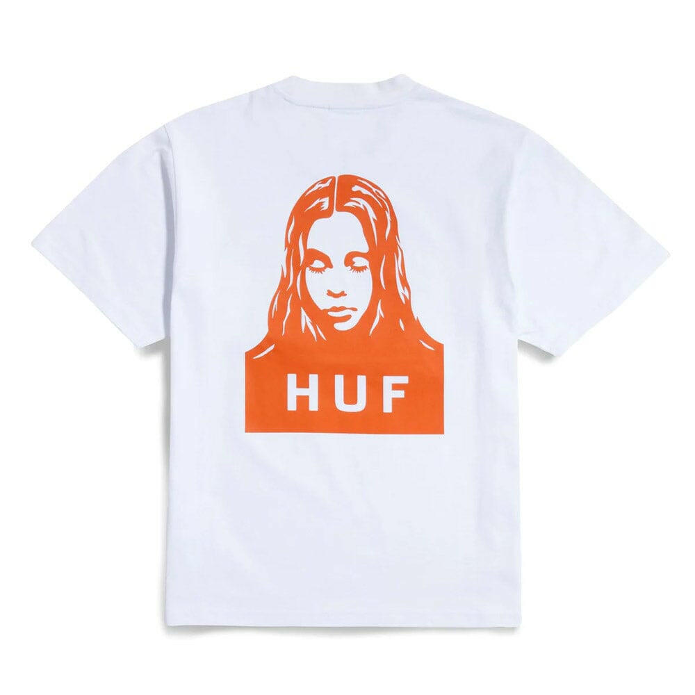 Huf X-Girl Relax Tee in White - 100% Cotton & Relaxed Fit