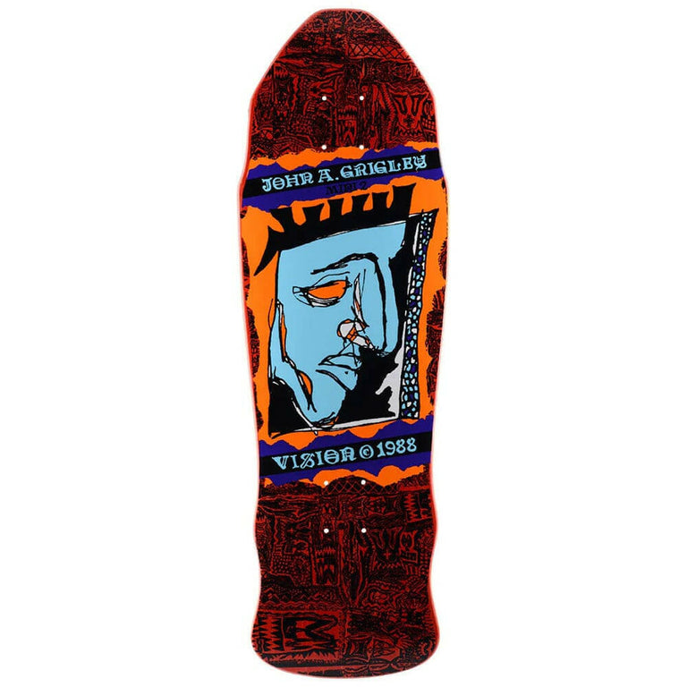 Vision Grigley II Mini 9.25" Reissue Deck Red Stain